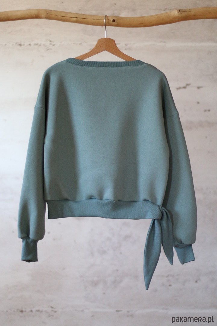 Bluza OVERSIZE DAMSKA MIĘTOWY KRÓLIK Z USZAMI XS - Pakamera.pl