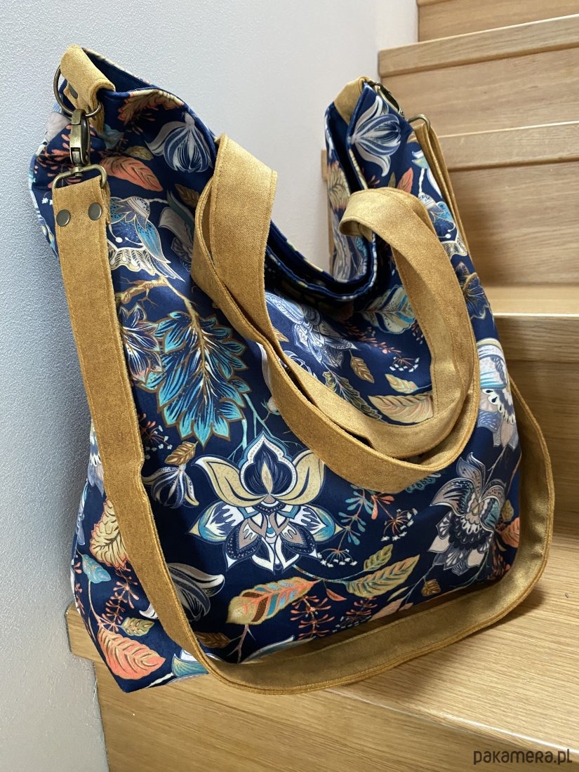 Torba na ramię XXL - print jesienne kwiaty 3759911 - Pakamera.pl