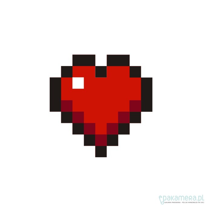 Naklejki na ścianę _Minecraft_Serce - Pakamera.pl