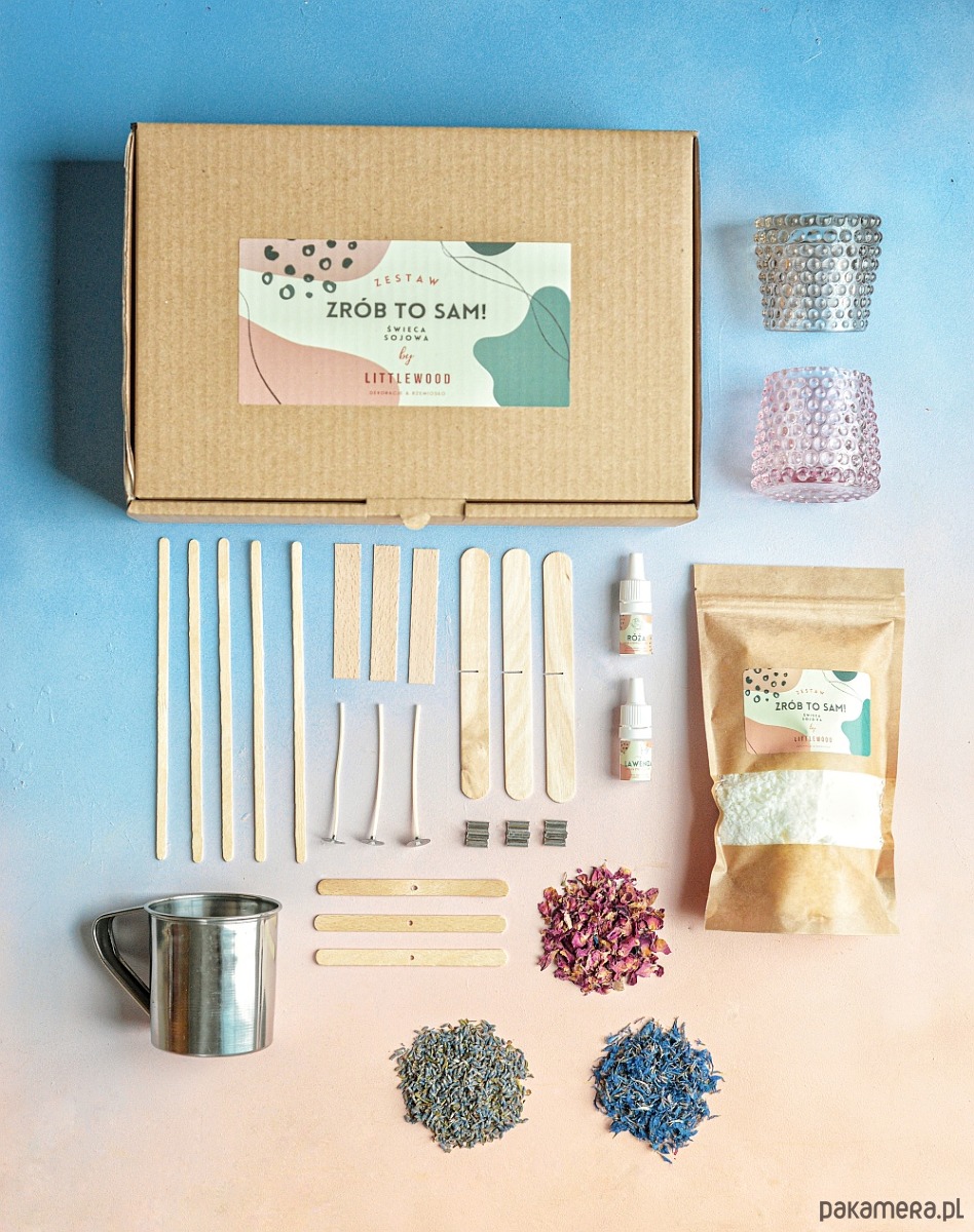 Zestaw do samodzielnego wykonania świec świeczek sojowych DIY - Pakamera.pl