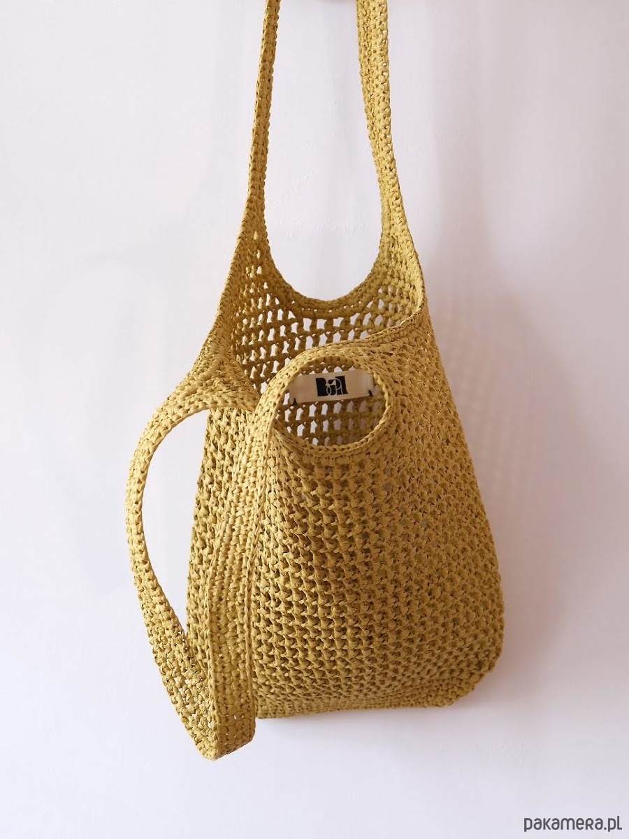 Szydełkowa torba z rafii - Pakamera.pl