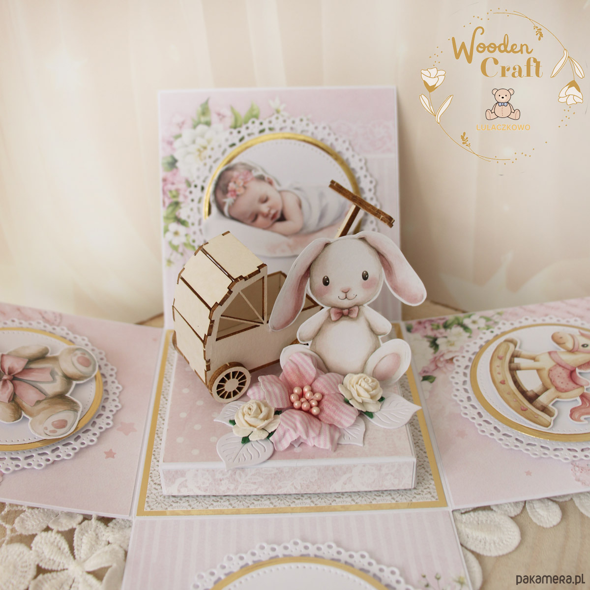 Exploding box na chrzest roczek narodziny "OhBaby1" GOTOWY - Pakamera.pl