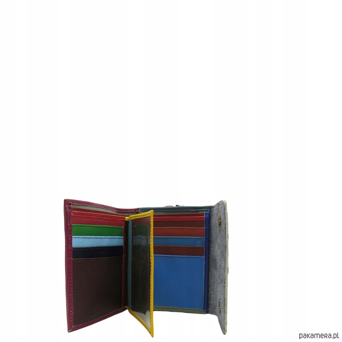 Portfel damski skórzany miejsce na bilon zdjęcie przegródki OLIVKA ...