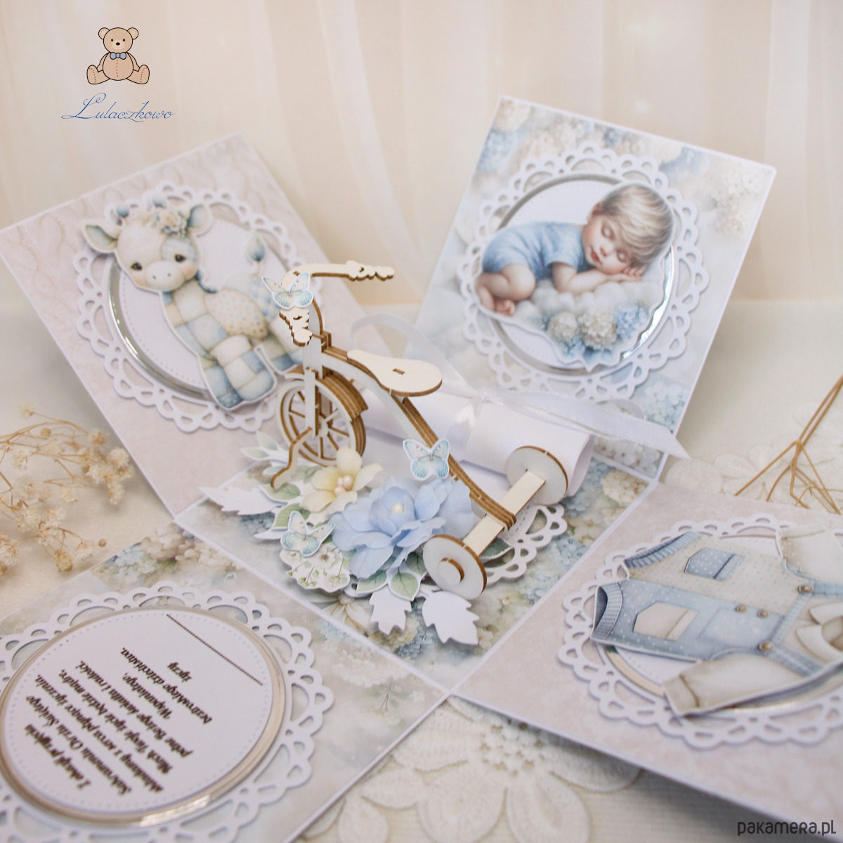 Exploding box na chrzest roczek narodziny "CottonCandy4"GOTOWY - Pakamera.pl