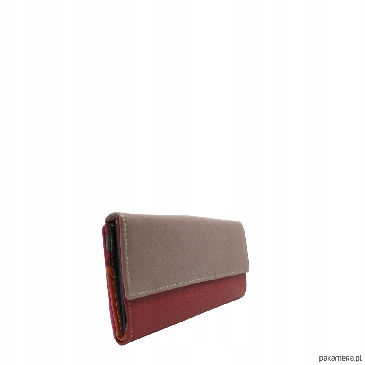 Portfel damski skórzany miejsce na bilon zdjęcie przegrody na karty ...