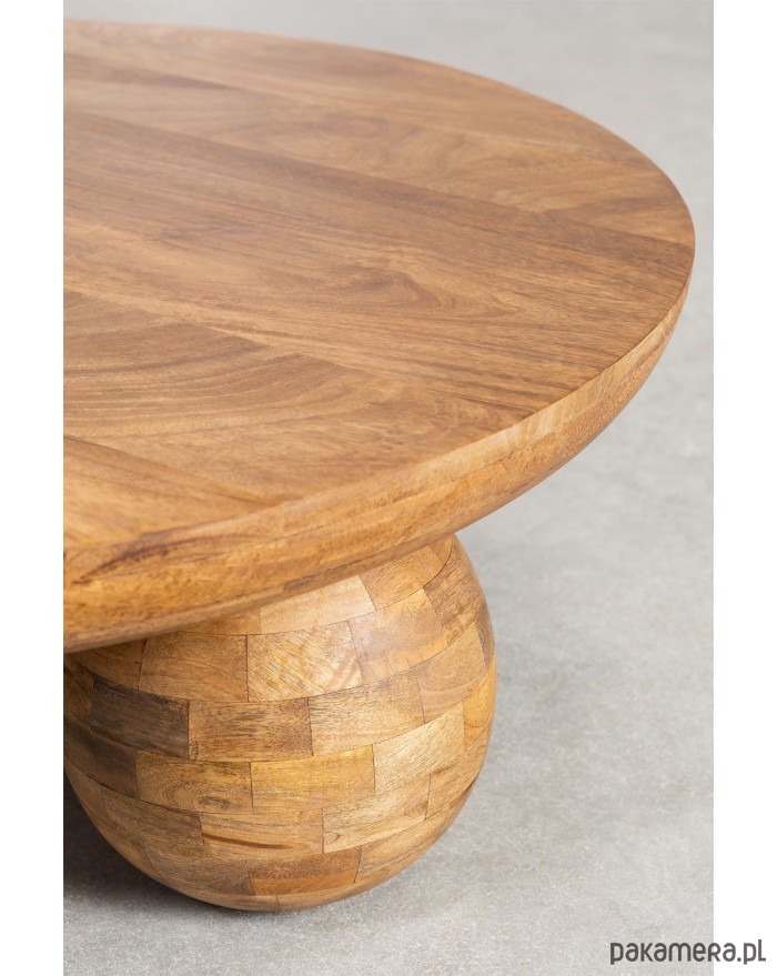 Stolik Kawowy Stolik z Drewna Mango Balls Naturalne Drewno 3757154 ...