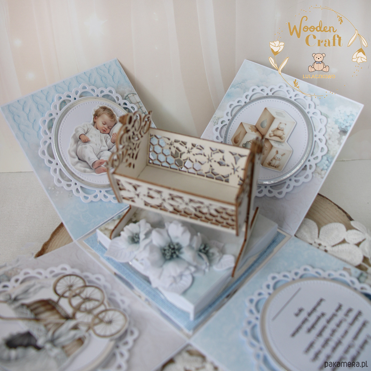 Exploding box na chrzest roczek narodziny "SweetBoy" GOTOWY - Pakamera.pl