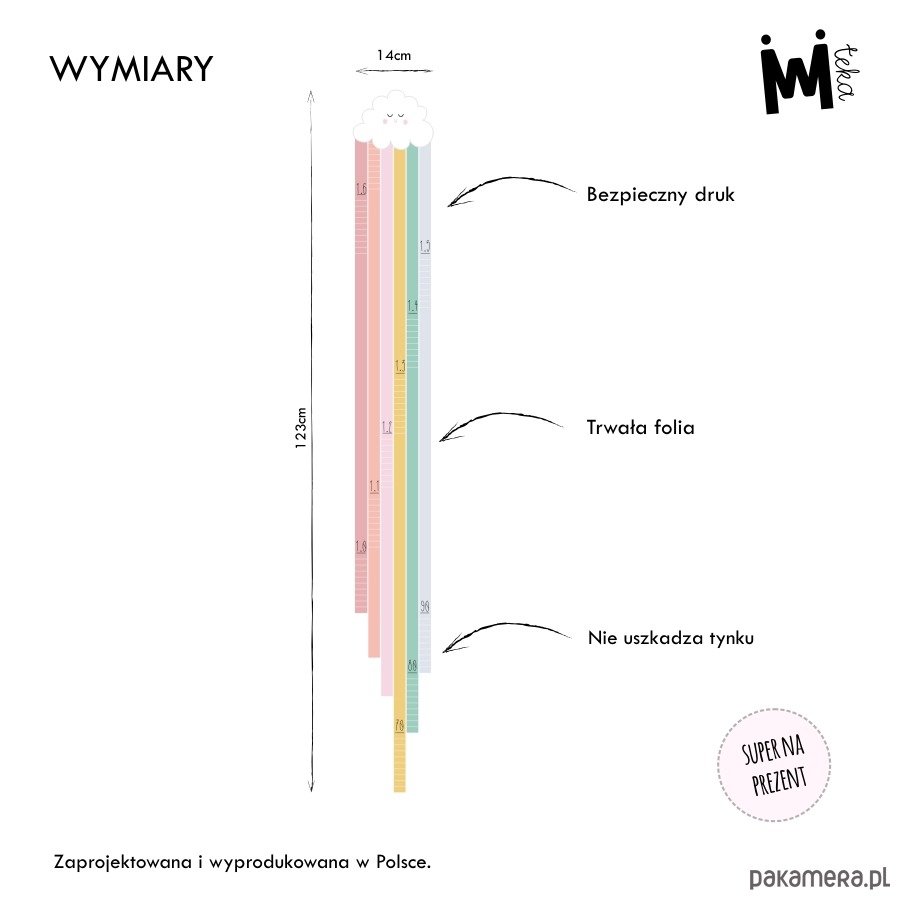 Miarka Tęczowa Chmurka 2960099 - Pakamera.pl