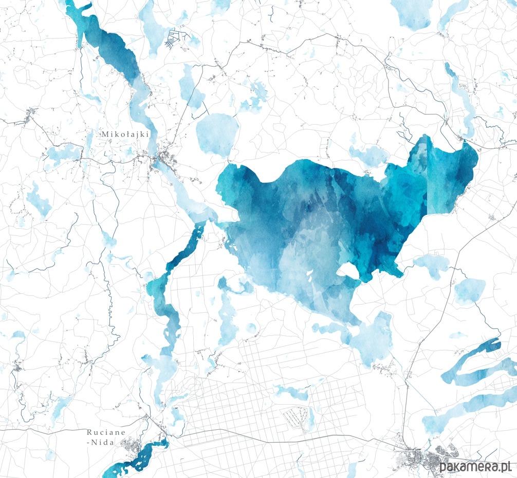 Plakat Mazury - Wielkie Jeziora Mazurskie - Pakamera.pl