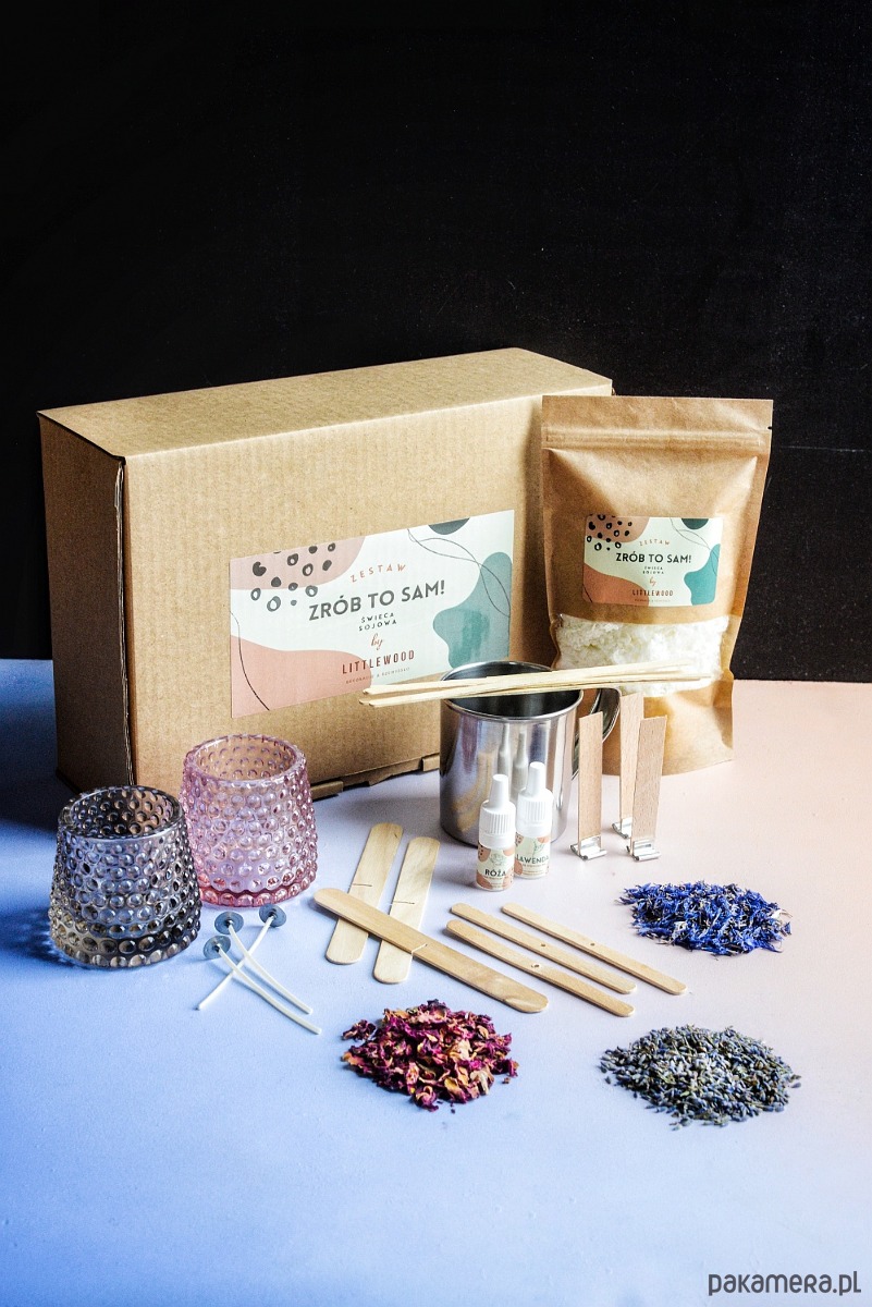 Zestaw do samodzielnego wykonania świec świeczek sojowych DIY - Pakamera.pl