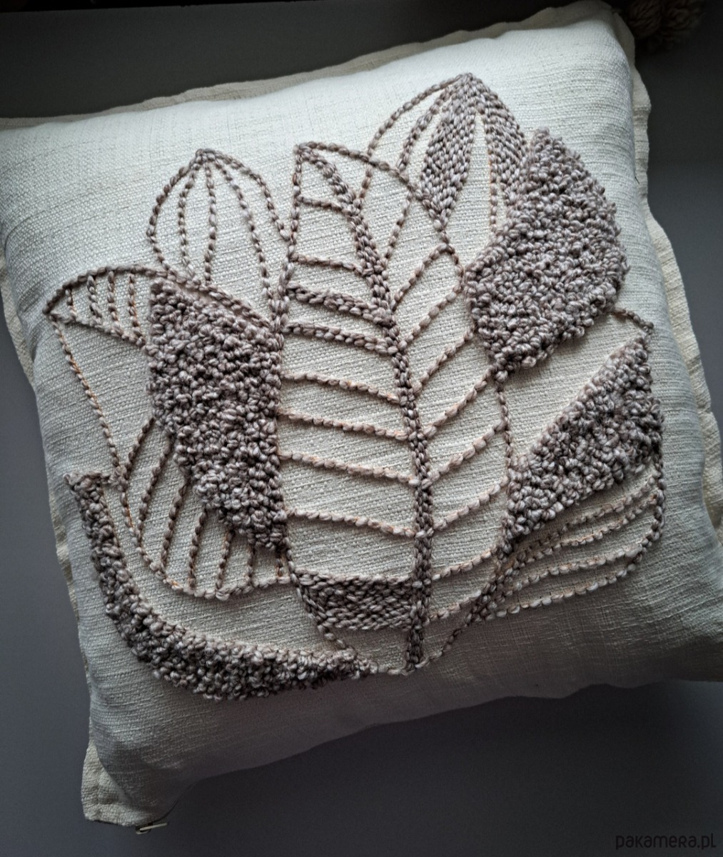 Poduszka dekoracyjna minimalizm liscie 3967087 - Pakamera.pl