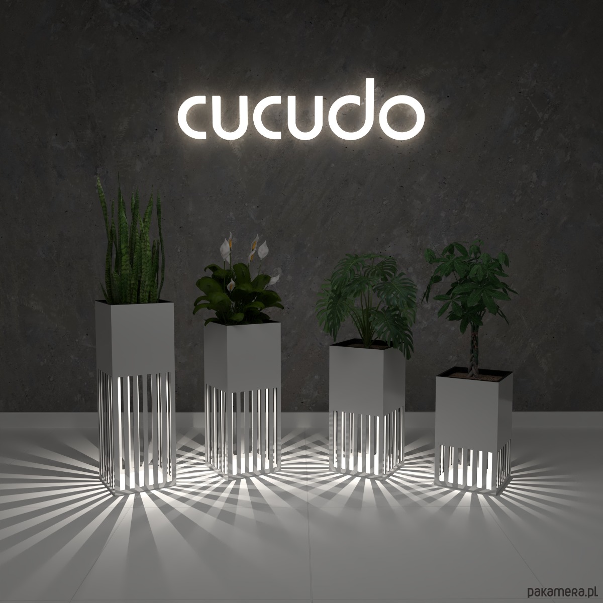 Aluminiowa donica kwietnik Azura 2 LED 3684489 - Pakamera.pl