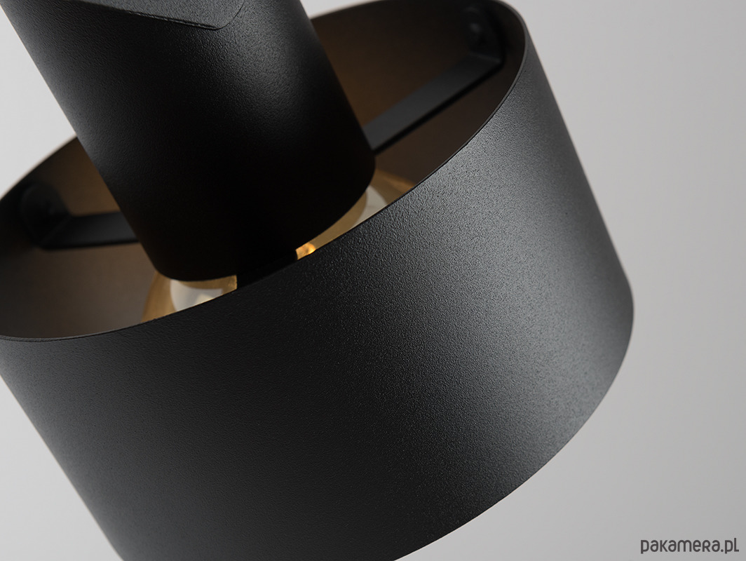 Lampa metalowa minimalistyczna ścienna FAY WALL czarna - Pakamera.pl