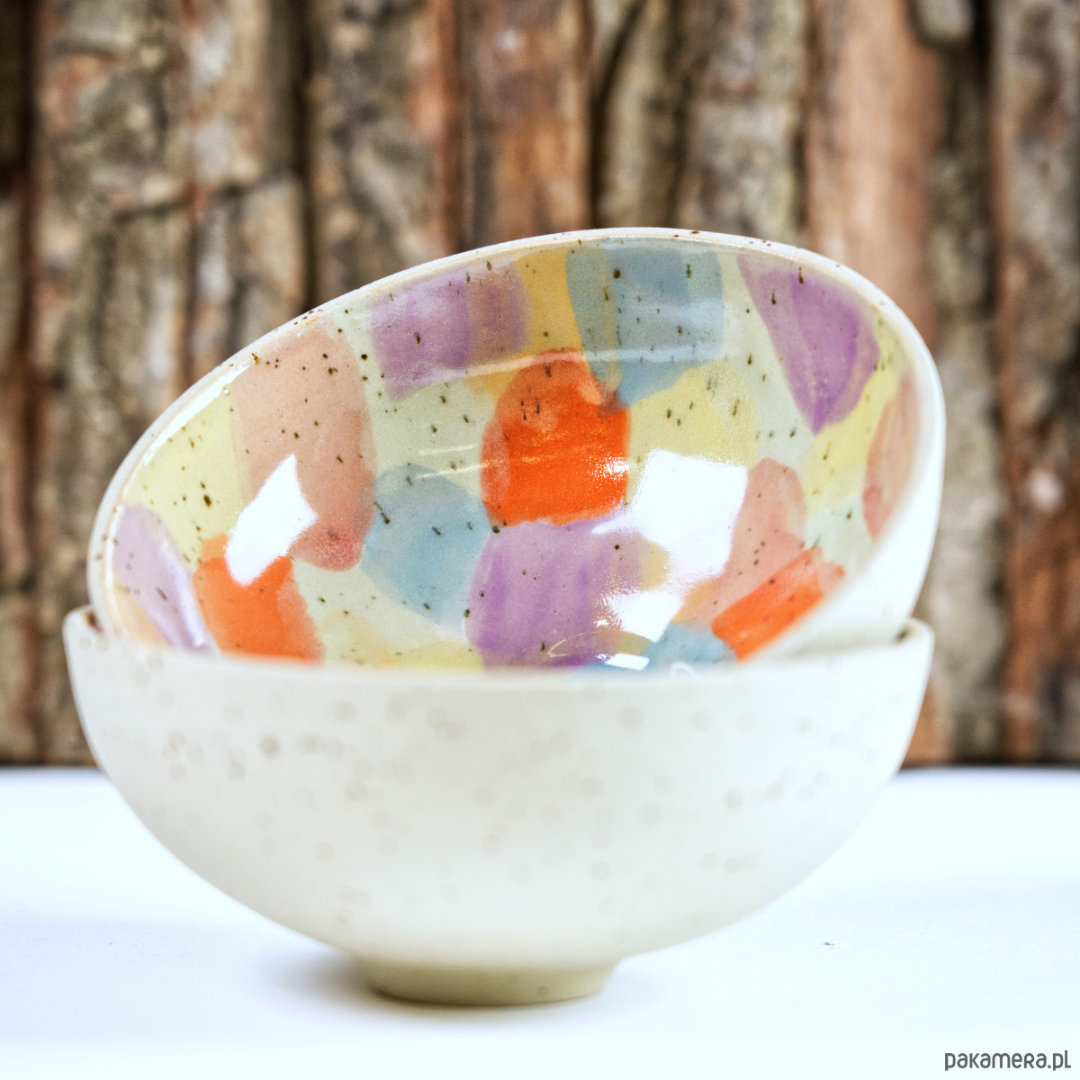 Snack Bowl Rainbow / Ręcznie robiony przez Happy Tree Pottery - Pakamera.pl