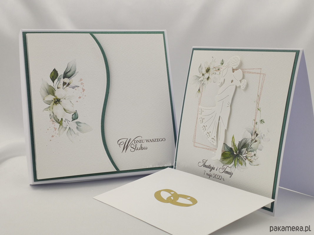 Kartka ślubna z pudełkiem i kopertą, W15-B - Pakamera.pl