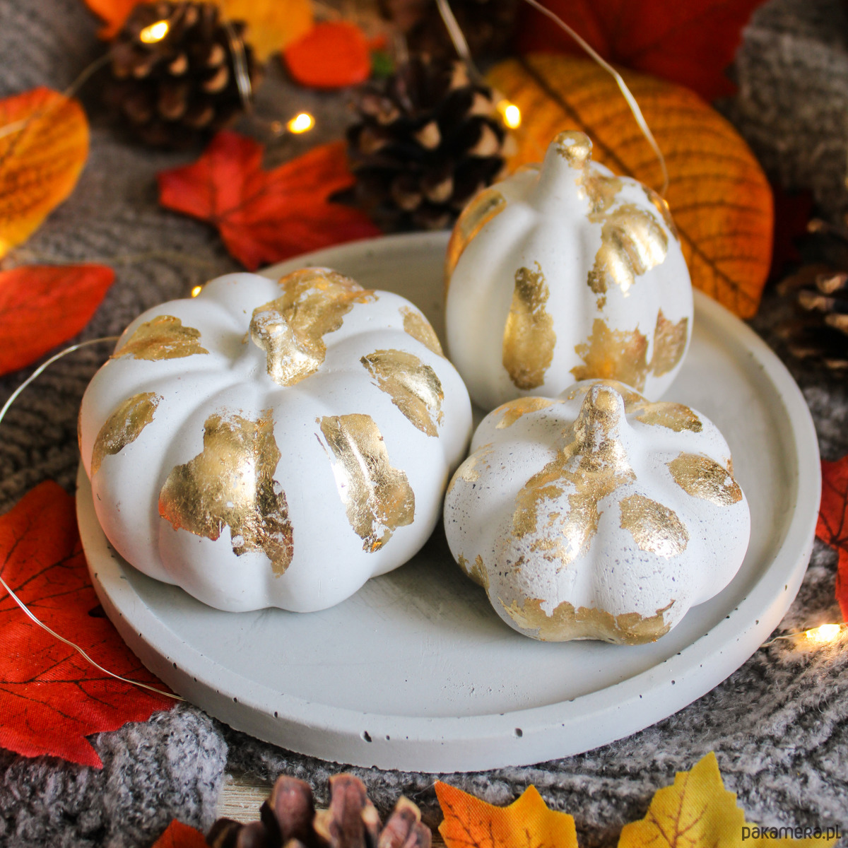 Zestaw betonowych dyń w 3 rozmiarach - Pakamera.pl