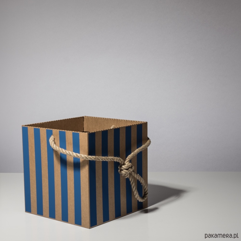 Bag Box Torba tekturowa 22x22x22 cm pasy nieb. - Pakamera.pl