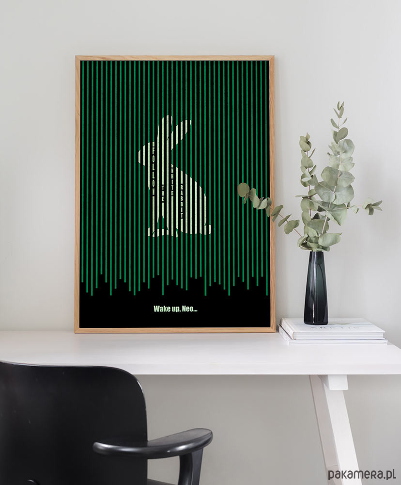 Plakat Matrix - Follow the White Rabbit - Pakamera.pl