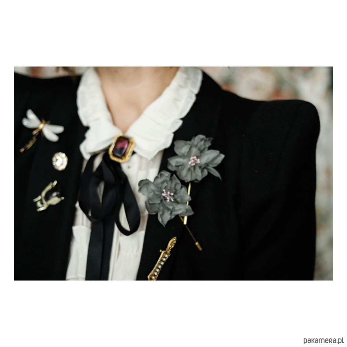Zestaw dwóch jedwabnych broszek 3677504 - Pakamera.pl