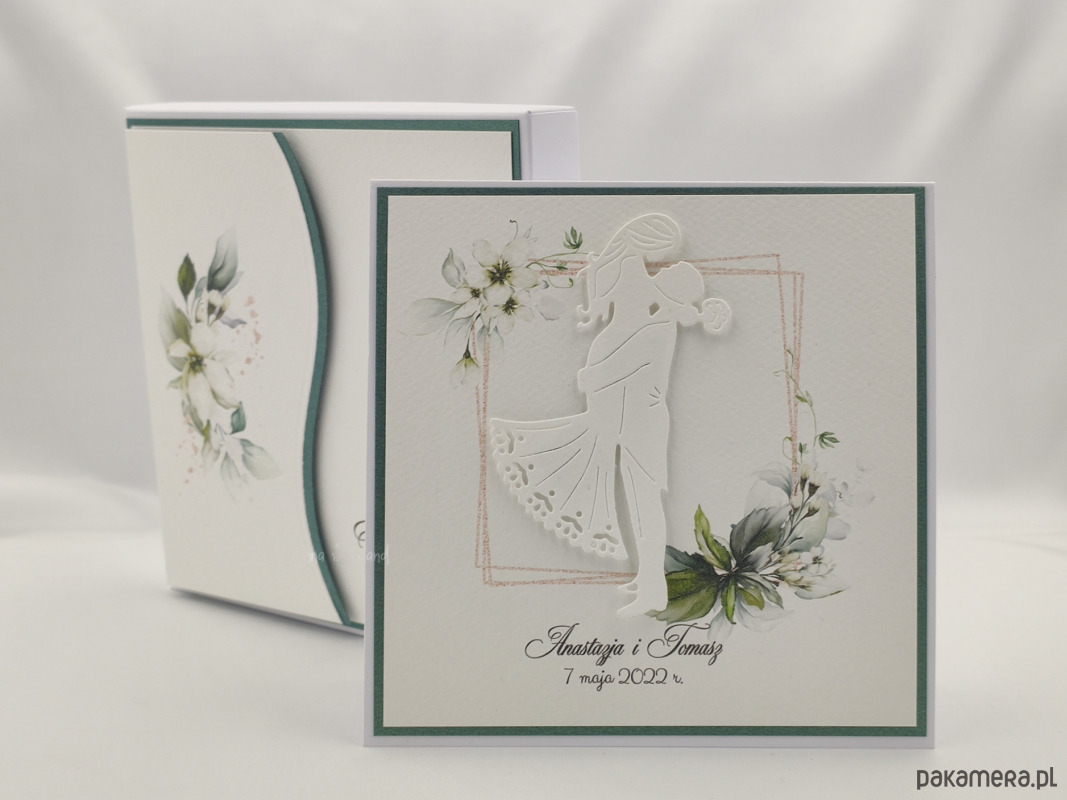 Kartka ślubna z pudełkiem i kopertą, W15-B - Pakamera.pl