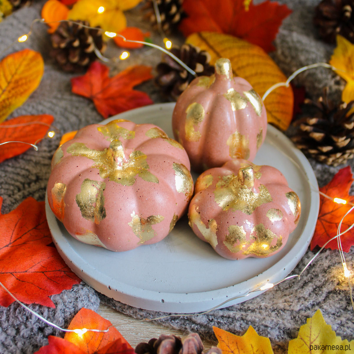 Zestaw betonowych dyń w 3 rozmiarach - Pakamera.pl