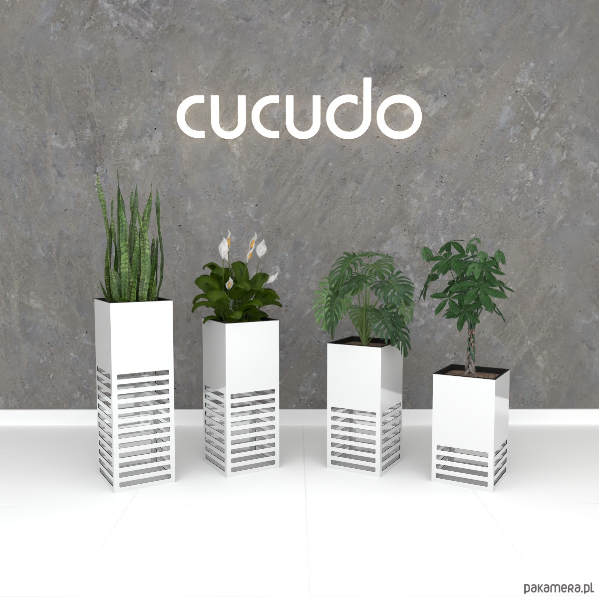 Aluminiowa donica kwietnik Azura 3 LED 3684485 - Pakamera.pl