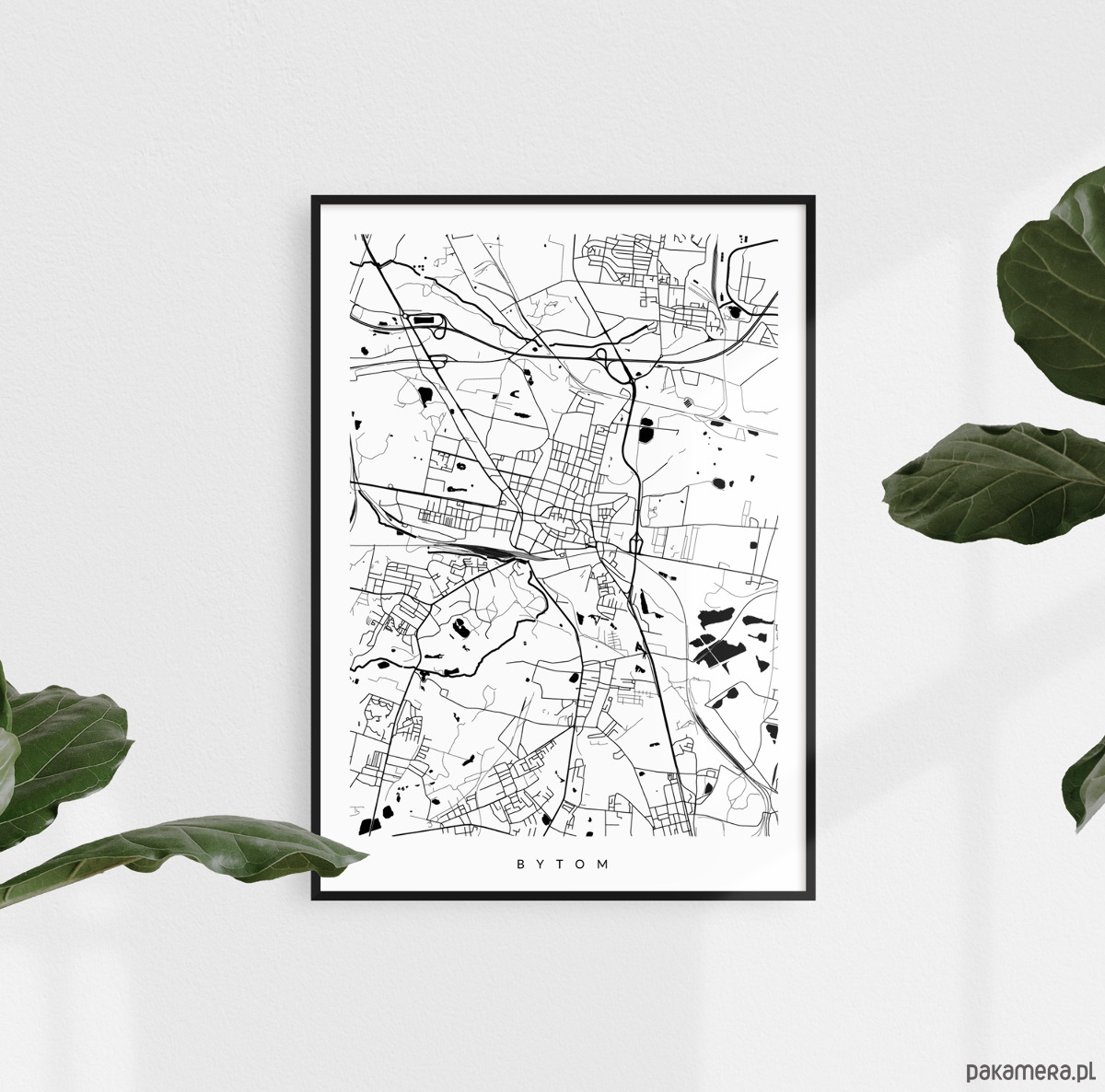 Bytom - mapa miasta na prezent - Pakamera.pl