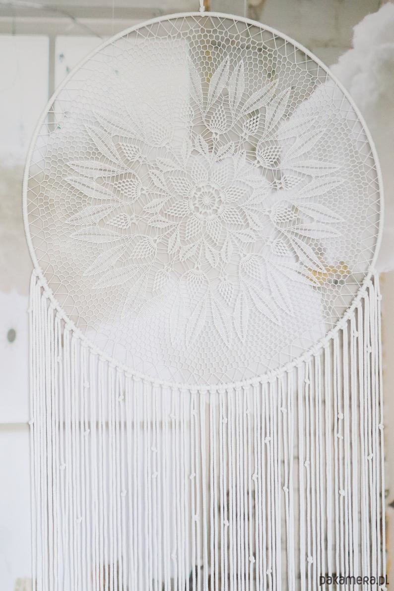 Ogrony Łapacz snów biały 70 cm/170 cm - Pakamera.pl