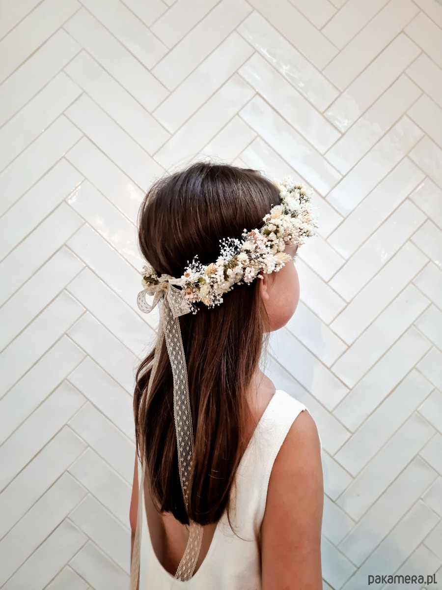 Rustykalny wianek na głowę - ślub, chrzest, sesja zdjęciowa 3208799 ...