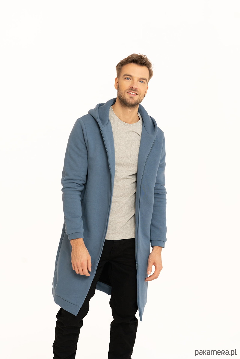 Płaszczobluza Męska Niebieski Denim - Rozmiar: - Pakamera.pl