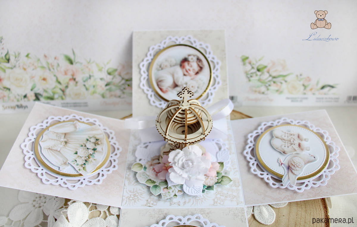 Exploding box na chrzest "Holy&White1" GOTOWY - Pakamera.pl