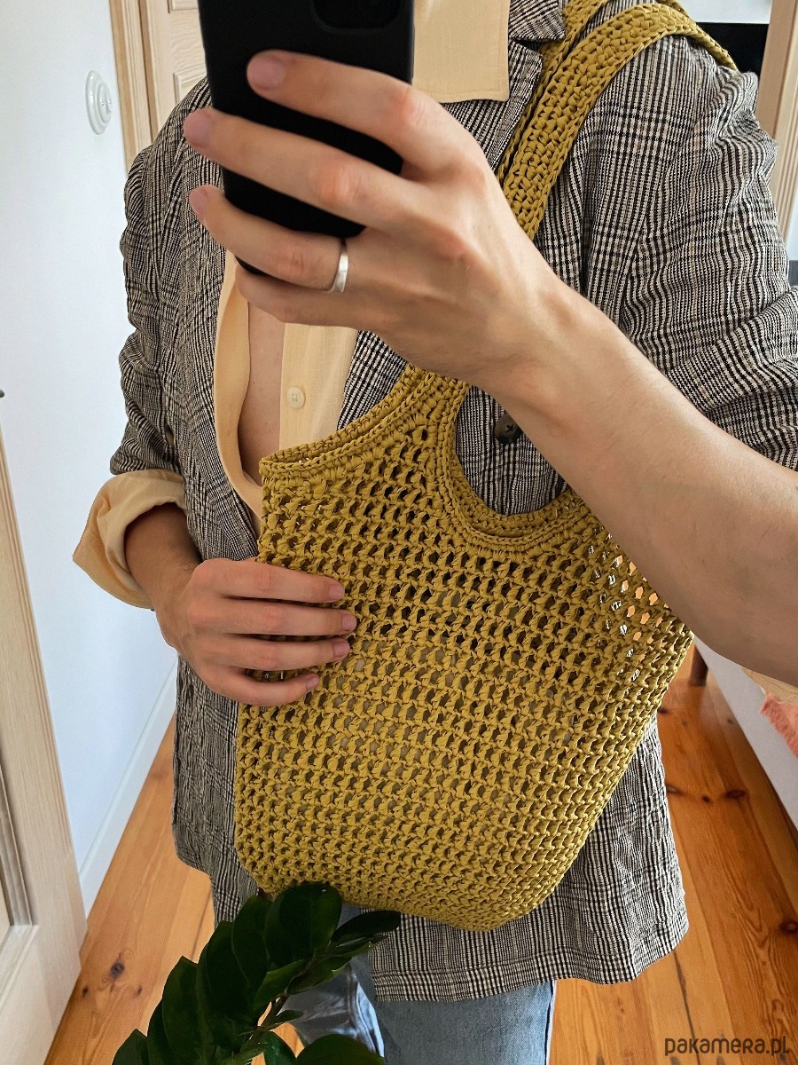 Szydełkowa torba z rafii - Pakamera.pl