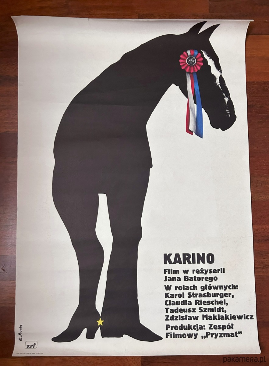 Oryginalny polki plakat do filmu KARINO, aut. Ewa Procka-Socha, 1976 - Pakamera.pl