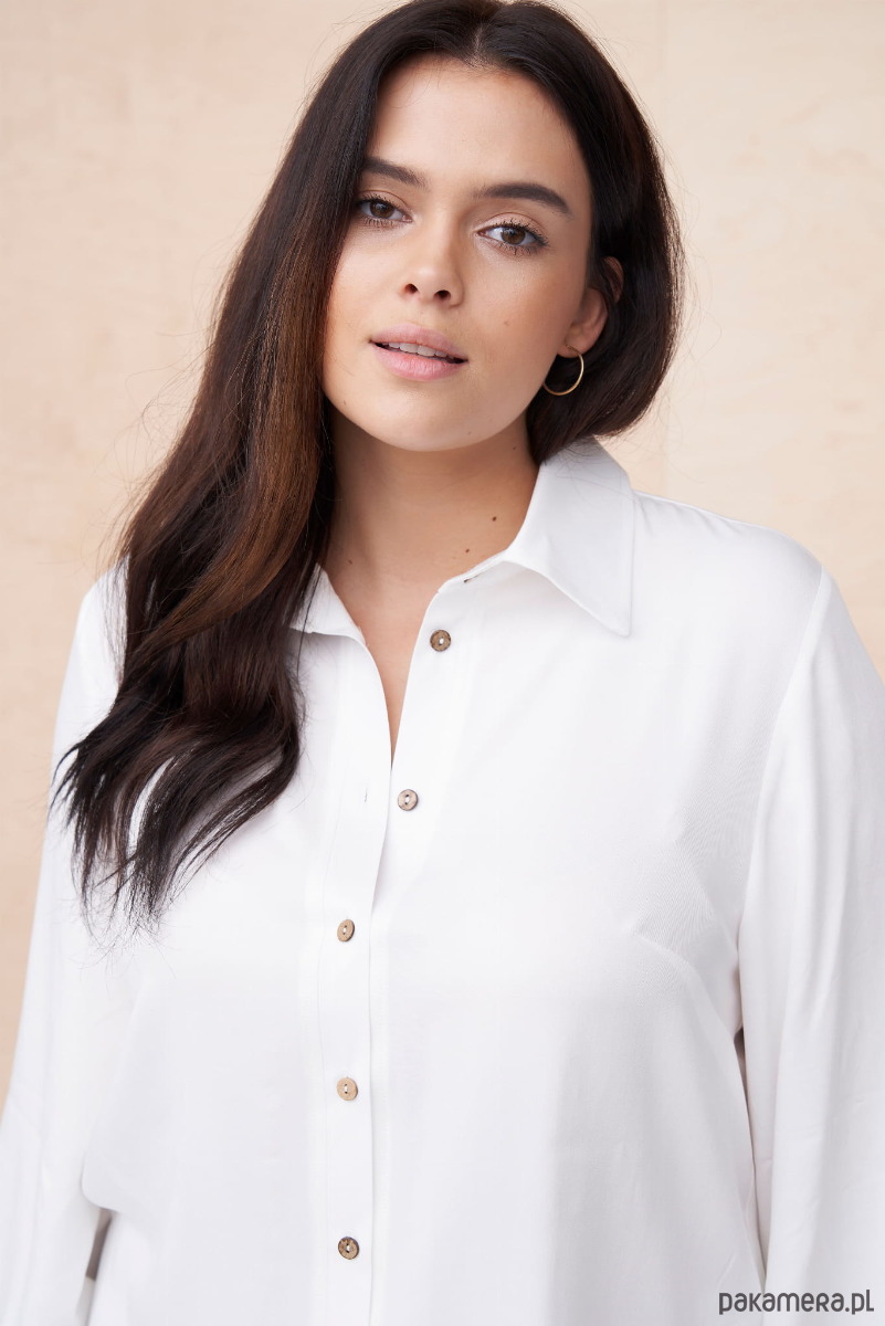 Koszula Damska Amfitea Plus Size Ekri - - Pakamera.pl