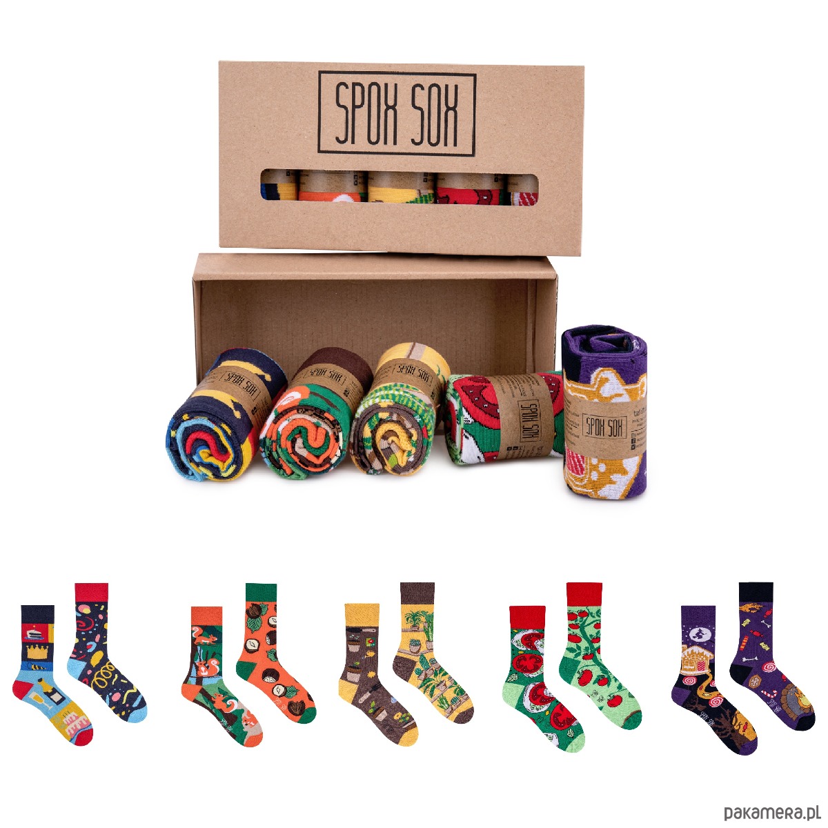 Zestaw kolorowych skarpet - Spox Sox FW 2020 - Pakamera.pl