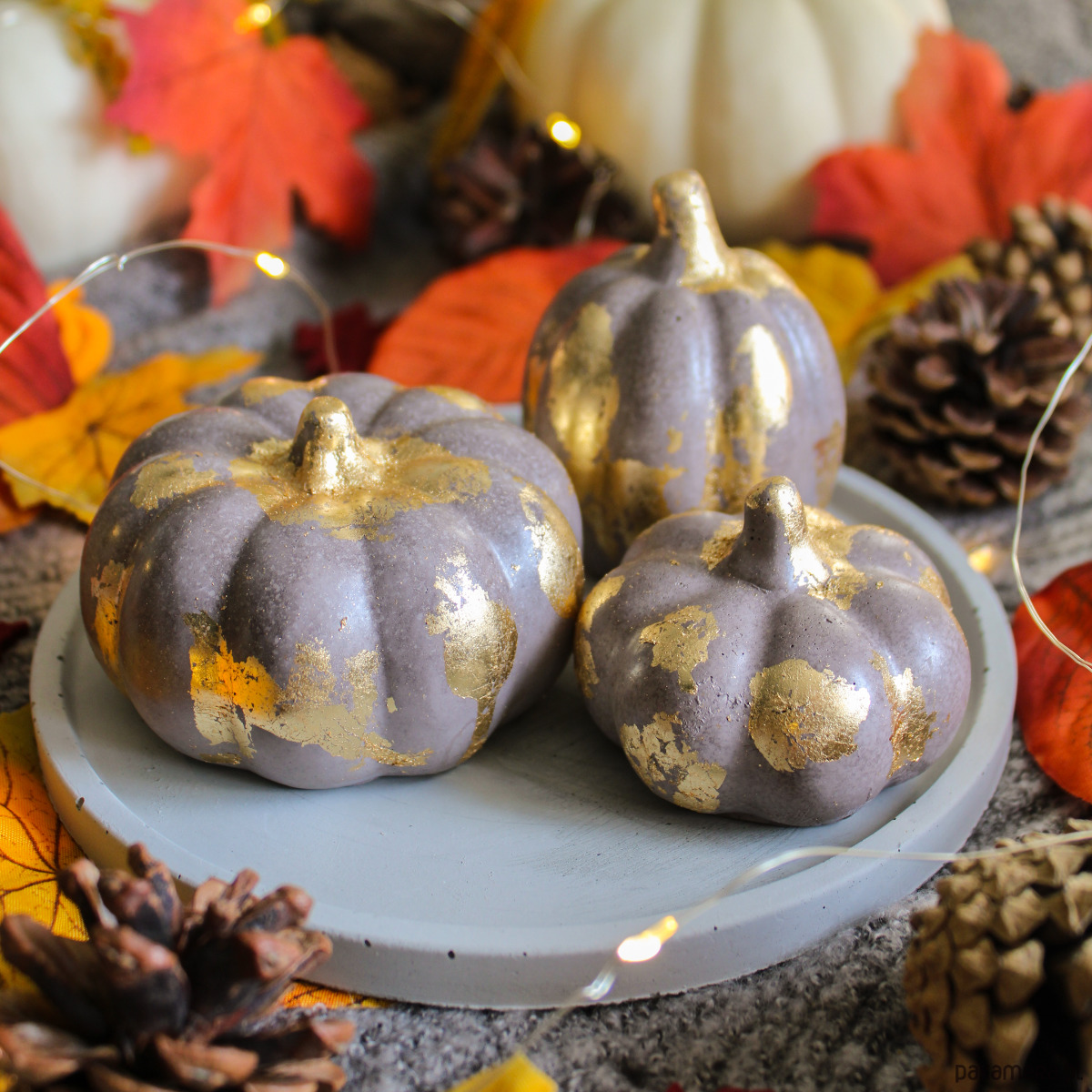 Zestaw betonowych dyń w 3 rozmiarach - Pakamera.pl